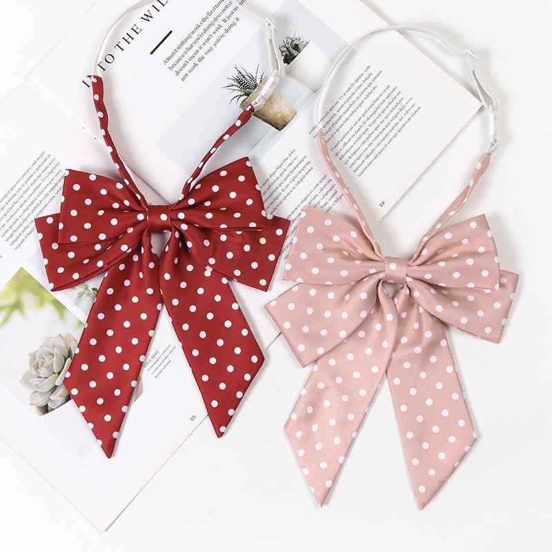 ・カテゴリ: 領花、領結, ・スタイル: 日系, ・主な素材: ポリエステル, ・裏地素材: ポリエステル, ・性別: 女性, ・柄: ドット, ・カラー展開: ピンク、ワインレッド、ブラック、ネイビー、ピンク2、スカイブルー、フルーツグリ...