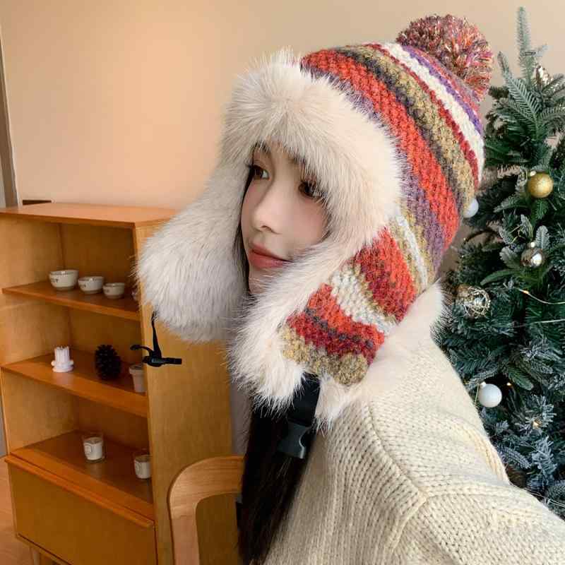 ・帽子のスタイル: ベル型・カラー展開: パープルストライプ、レッドストライプ、ネイビー・スタイル: 清新スウィート