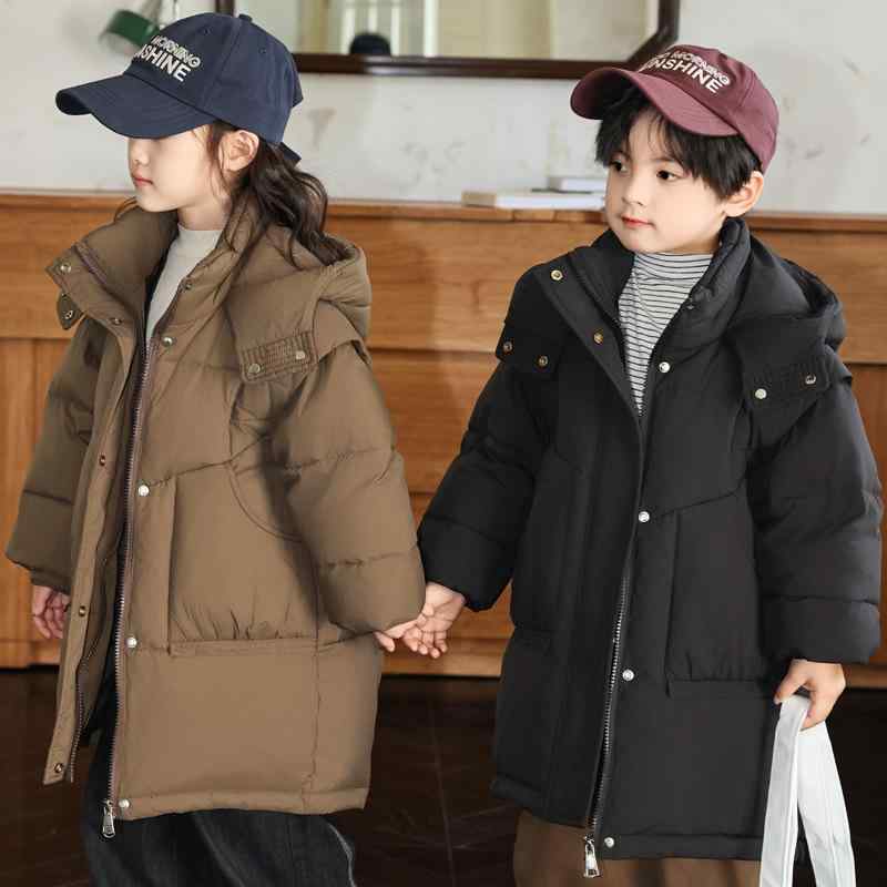 ・対象年齢: 8歳以上、140cm以上・詰め物: ホワイトダックダウン・スタイル: 韓国風・柄: 無地・ダウン含有量: 86%〜90%・フード: 取り外し不可・カテゴリ: キッズダウンジャケット、ダウンインナー・着丈: ミドル丈・シルエット...