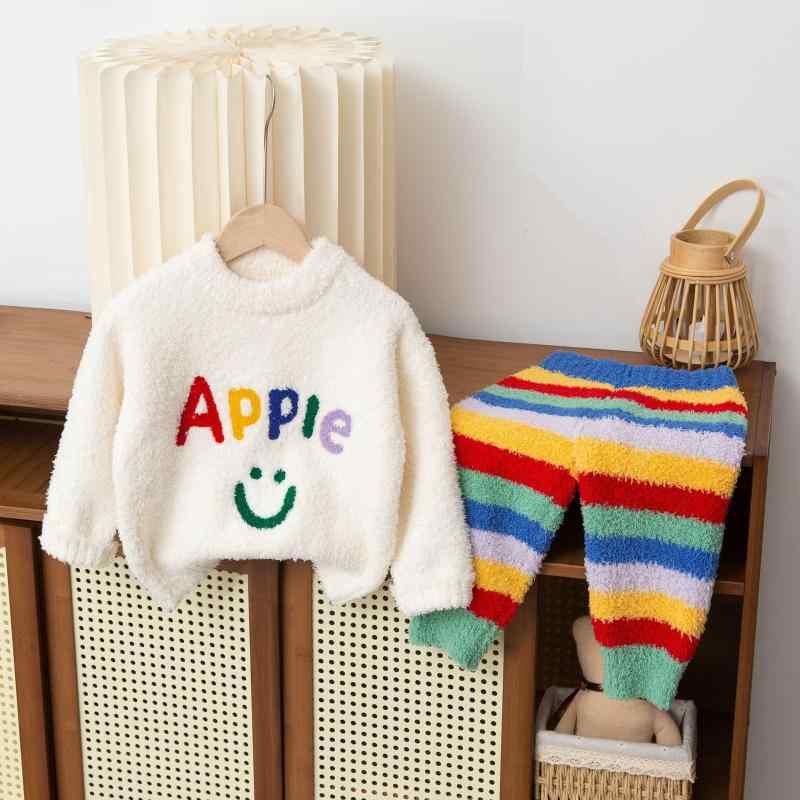 ・カテゴリ: 子供用ルームウェア・スタイル: 韓国風・対象性別: ユニセックス・対象年齢: 3〜8歳・生地の種類: コーラルベルベット・主な素材: アクリル60%・厚さ: 厚手・柄: カートゥーン、文字・機能: 保温・生地加工: 起毛・デザ...