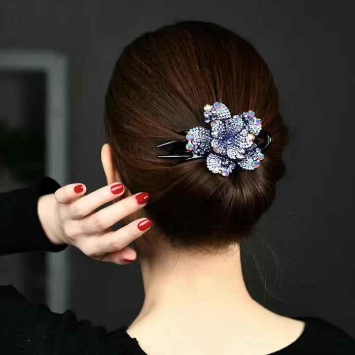 ・素材: ラインストーン・スタイル: ファッションOL・デザイン: 花柄・加工: ラインストーン象嵌・髪飾り種類: ダックビルクリップ・カテゴリ: ヘッドドレス・対象: 女性・カラー展開: ゴールド、パープル、レインボー、ピンク、ホワイト、...