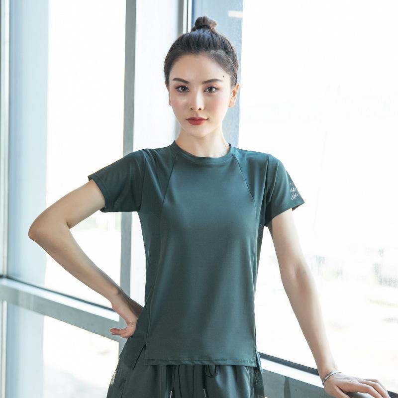 ・カテゴリ: Tシャツ・機能: 超強弾性・性別: 女性・柄: 無地・主な素材: ポリエステル90%、スパンデックス10%・カラー展開: ピンク、ブラック、グリーン、パープル・サイズ展開: S、M、L、XL、XXL・袖丈: 半袖・対象: 女性