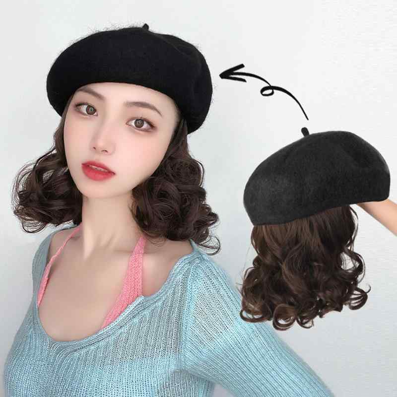 ・スタイル: 韓国風・タイプ: ベレー帽ショートボブ・対象: 女性・製法: 機械製・素材: 耐熱ファイバー・特徴: ヘアスタイルチェンジ・カラー展開: ナチュラルブラック、ダークブラウン、クールブラウン・カテゴリ: ウィッグショートボブ