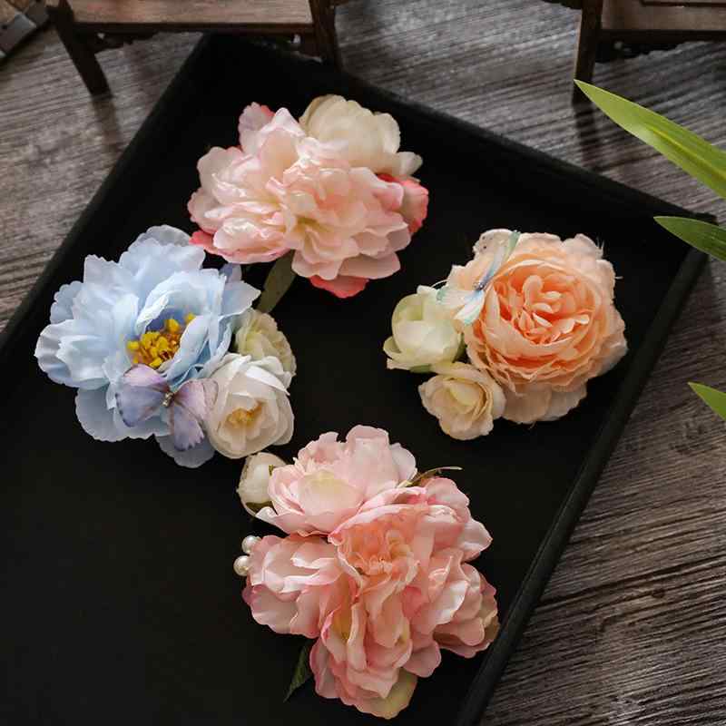 ・素材: プラスチック・デザイン: 花柄・加工方法: 手作業・ヘアクリップ種類: ダッカールクリップ・流行要素: 花柄・スタイル: スウィート・スタイル分類: 清新スウィート・商品カテゴリ: ヘアアクセサリー・対象: 女性・流行要素分類: ...