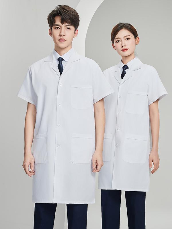 ・用途: 医療ユニフォーム、白衣・性別: ユニセックス・カテゴリ: 衣料品・機能: 作業服・シーズン: オールシーズン・生地: 細ツイル・主な素材: 綿30-50%・カラー展開: ホワイト、グレー、ネイビー、ロイヤルブルー、レッド・サイズ展...