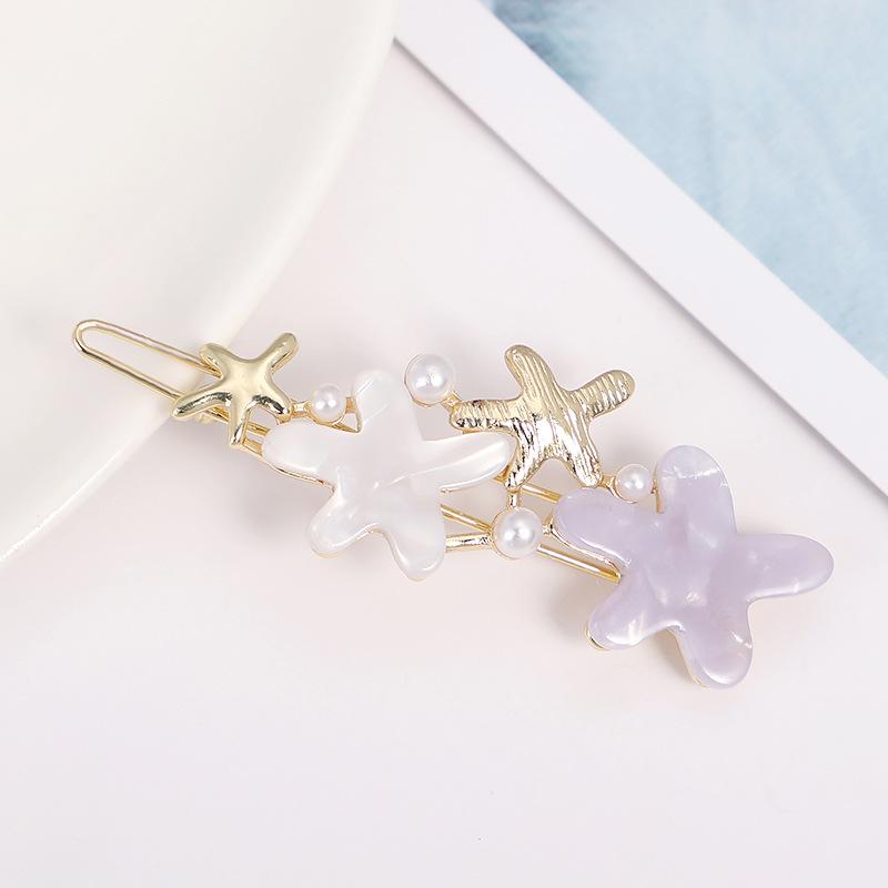 ・素材: 合金・加工方法: 手作業・ヘアクリップ分類: サイドクリップ・カラー展開: 浅い緑、浅い紫、浅いピンク・流行要素: 星形・スタイル分類: 清新で甘美・製品カテゴリ: ヘアアクセサリー・対象: 女性・流行要素分類: 形状、パターン