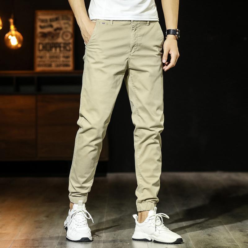 ・スタイル: 韓国風・パンツスタイル: スキニー/テーパード・パンツシルエット: テーパード・パンツ丈: フルレングス・ウエスト: ミドルウエスト・フロント: ジッパーフライ・厚さ: 普通・柄: 無地・対象: 若者・主な素材: コットン97...