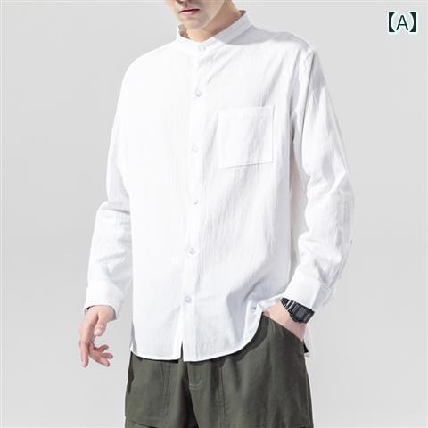 ・カテゴリ: シャツ・主な素材: ポリエステル（ポリエステル）・袖丈: 長袖・柄: 無地・カラー展開: ホワイト、ブラック、アーミーグリーン・サイズ展開: M、L、XL、2XL、3XL、4XL、5XL・性別: メンズ・対象年齢: 成人