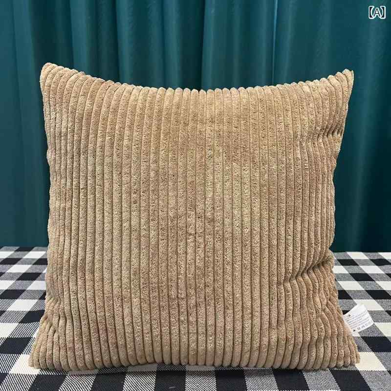 ・カテゴリ: 抱き枕・主な素材: コーデュロイ・柄: ストライプ・スタイル: モダンシンプル・カラー展開: キャメル、シーブルー、ブラック、黄緑、グレー、ローズレッド、ピンク・サイズ展開: 45×45cm (詰め物別)・適用スペース: リビング