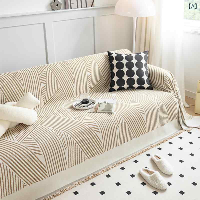 ・カテゴリ: ソファカバー・スタイル: モダンシンプル・主な素材: 布・柄: ストライプ、幾何柄・カラー展開: ベージュ、ダークブラウン、グレー、ブルー、シアグレー、ブラック、グリーン、レッド、オレンジ・サイズ展開: 90×180cm、18...
