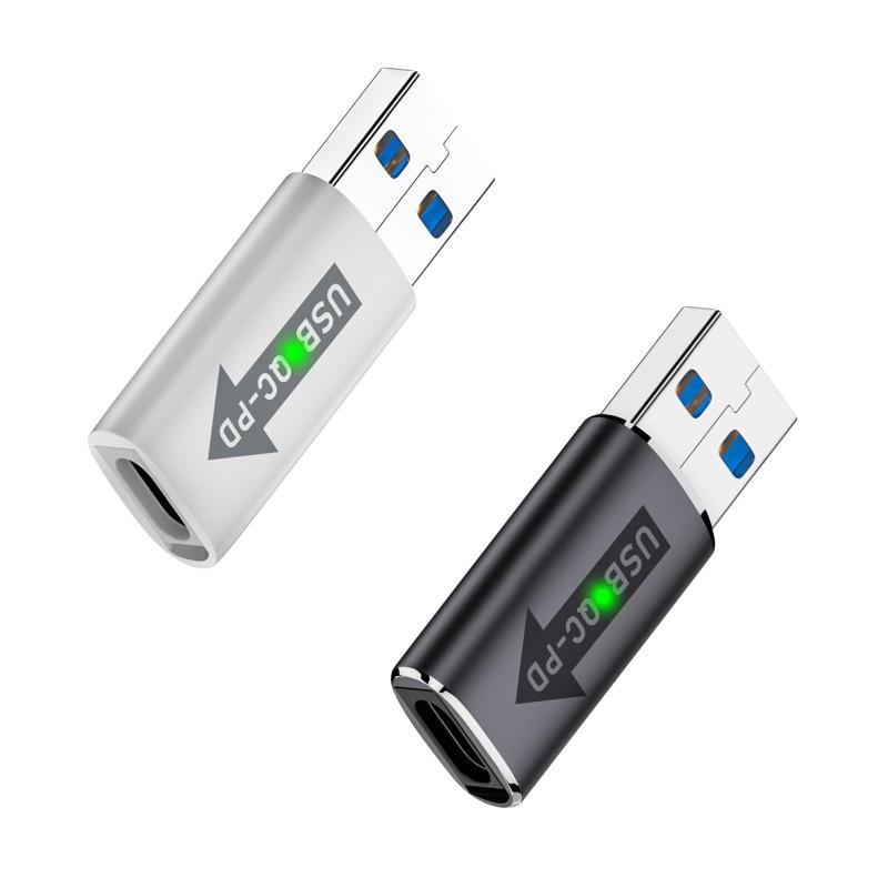 Poyiccot USB3.1 QC - USB C PDアダプター。【USB QC電源からUSB C PD充電アダプター】ポートA:USB 3.1オスコネクタ、ポートB:USB Type Cメスコネクター。