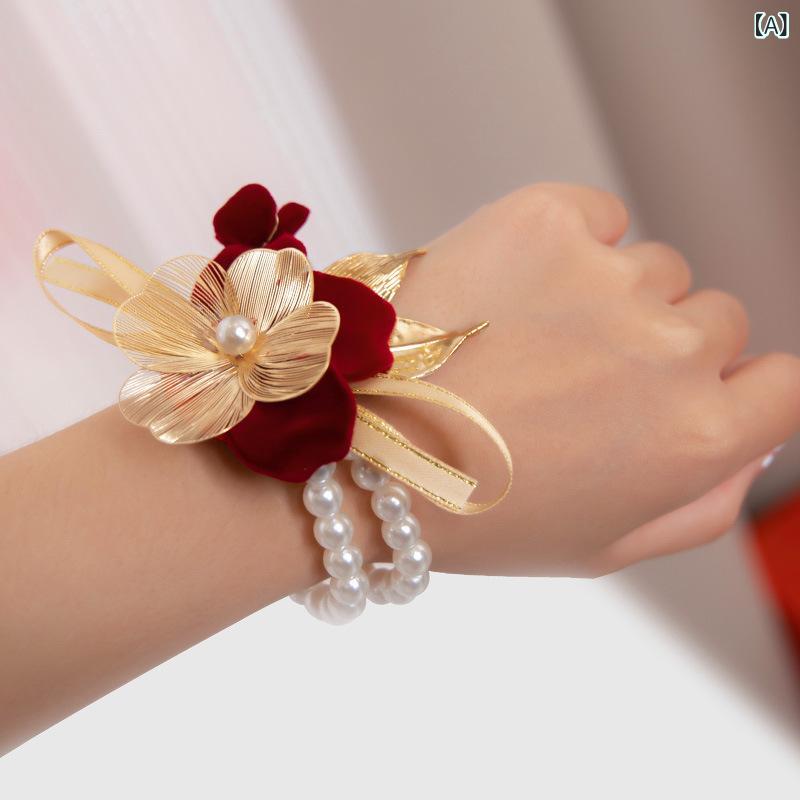 ・スタイル: 中華風・主な素材: 合金、サテン・使用シーン: 結婚式・カラー展開: ワインレッド、シャンパン、彩色