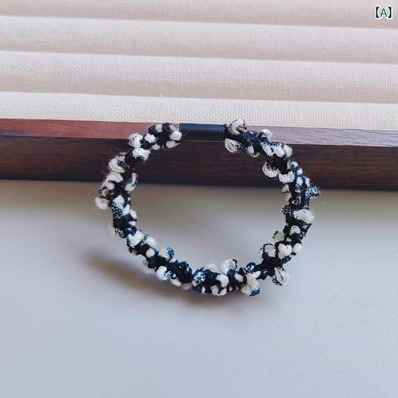 ・カテゴリ: ポニーテールヘアゴム・主な素材: 混合素材・加工: 編み込み・カラー展開: ブラックレース、ピンクレース、ブルーレース、グリーンリボン、パープルレース・スタイル: スイート・デザイン: 高伸縮・形状: 円形・パターン: ジオメ...