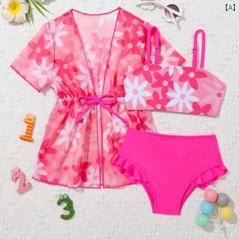 ・対象年齢: 子供・対象性別: 女・主な素材: ポリエステル・重量: 96g・適用シーン: 水泳、水遊び・カラー展開: 深ピンク、蛍光黄、淡いブルー、蛍光グリーン、紫、ヘイズブルー、淡いオレンジ、花柄（赤）・サイズ展開: 9-12M、12-...