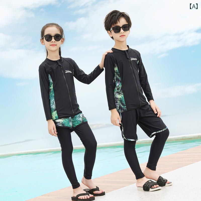 ・カテゴリ: ワンピース水着・対象性別: 男女共用・対象年齢: 子供・袖丈: 長袖・柄: 無地・機能: 速乾、防水・スタイル: シンプル・主な素材: ナイロン82%・裏地素材: メッシュ、ポリウレタン18%・用途: スイミング、水辺活動・サ...