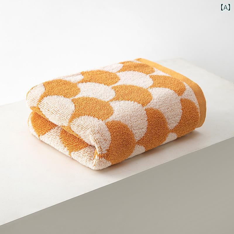 ・主な素材: 綿・糸番手: 32支・織り方: 平織・重量: 約100-120g・カラー展開: オレンジ、緑、青、グレー、ピンク、ブラウン・サイズ: 34×74cm