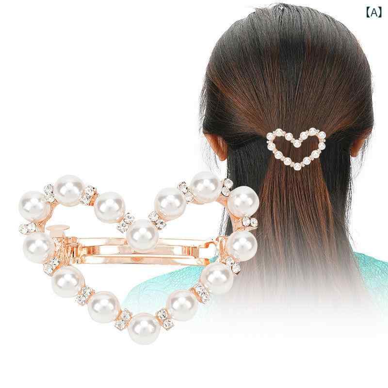 ・カテゴリ: ヘアアクセサリー・主な素材: 合金・加工: 電鍍・種類: トップクリップ・スタイル: 韓国風・テイスト: 清新スイート・カラー展開: ハートパールホロー、8字パールホロー、丸形パールホロー、菱形パールホロー、四方パールホロー、...