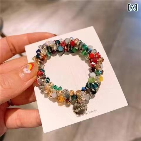 ・カテゴリ: ヘアゴム・主な素材: ラインストーン・スタイル: 韓国風・テイスト: 清新スイート・伸縮性: 高弾力・カラー展開: カラフル水晶、ネイビー水晶、ブラック水晶、グレー水晶、グリーン水晶、ホワイト水晶、ブルー水晶、ピンク水晶、シャ...