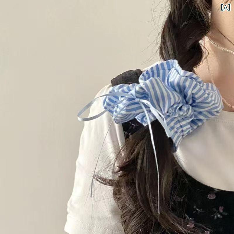 ・カテゴリ: ポニーテールヘアゴム・主な素材: 布・カラー展開: ブルー、ピンク・スタイル: 韓国風・スタイル分類: 清新スイート・款式: 高弾力