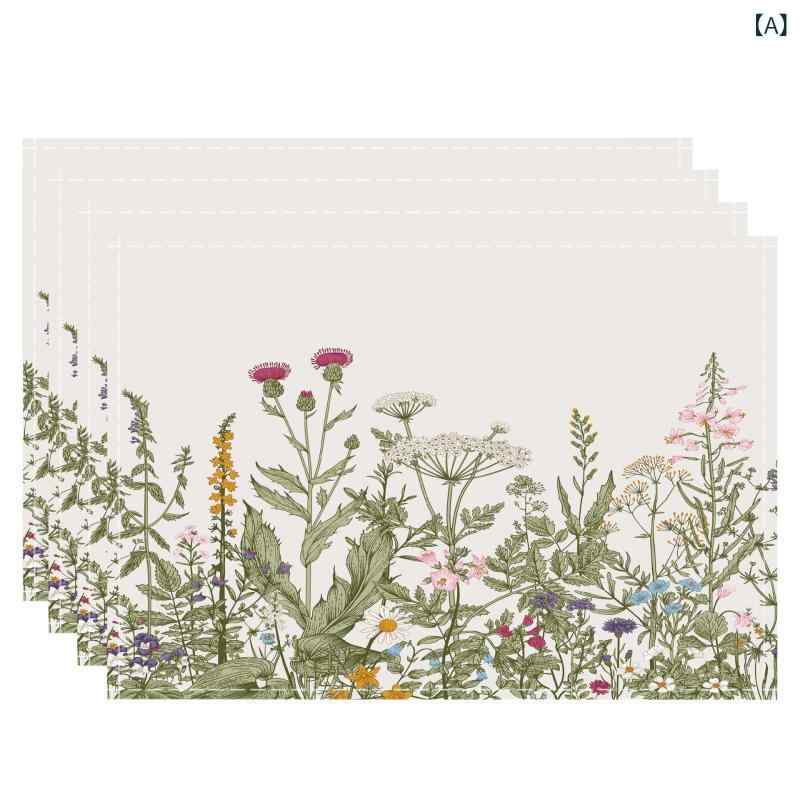 ・素材: ポリエステル・柄: 花柄・形状: 方形・スタイル: 北欧風・サイズ: 30×45cm