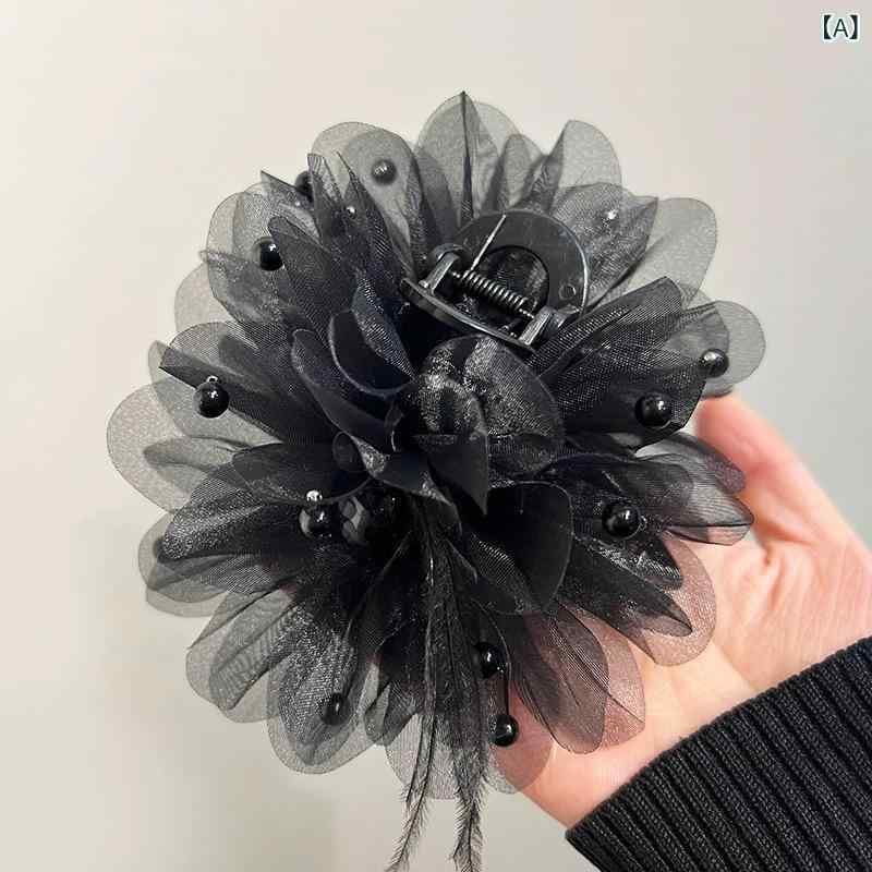 ・カテゴリ: ヘアアクセサリー・種類: クローピン・主な素材: メッシュ・スタイル: 爽やか可愛い・柄: 花・サイズ展開: 11cm、13cm・加工: ハンドメイド