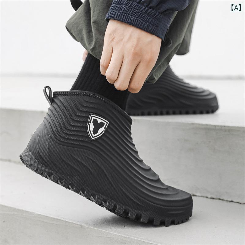 ・カテゴリ: 雨靴・スタイル: スポーツ・靴面素材: PVC・靴底素材: PVC・靴筒素材: プラスチック・筒丈: 中筒・つま先形状: ラウンドトゥ・ヒール形状: フラット・インソール素材: EVA・内里素材: 人工毛・靴筒内里素材: メッ...