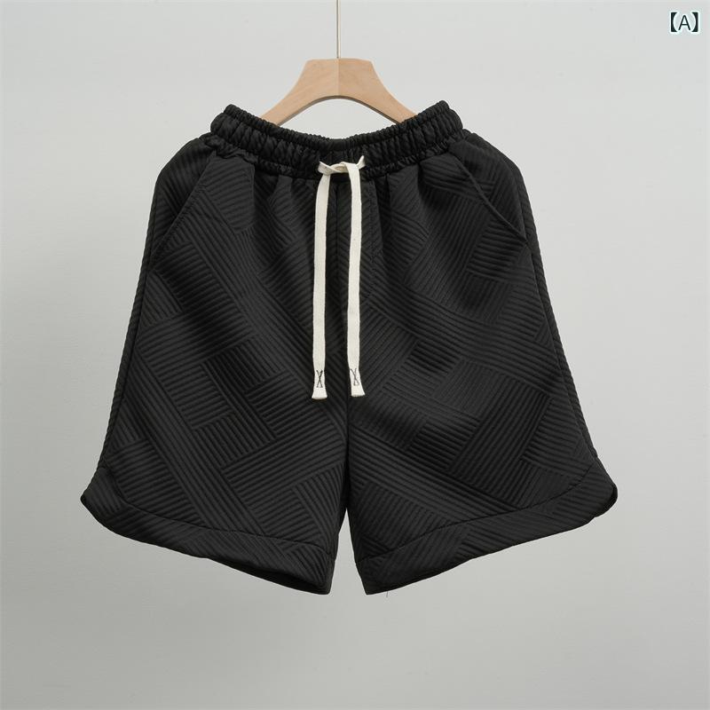 ・主な素材: ポリエステル60%・丈: 5分丈・カラー展開: ブラック、ホワイト・サイズ展開: M、L、XL、2XL、3XL・シルエット: ルーズ・ストレッチ: 微弾・スタイル: レトロ