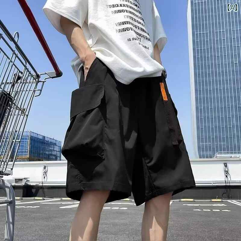 ・主な素材: ポリエステル68%・カラー展開: ブラック、グリーン、カーキ・サイズ展開: M、L、XL、2XL、3XL・パンツ型: ルーズ・スタイル: シンプル・パンツ丈: ショーツ