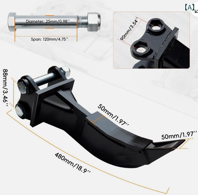・仕様: リッパー（ピン付き）、400mmレーキ、500mmレーキ、600mmレーキ（20-7モデル以上向け）、700mmレーキ、800mmレーキ（20-7モデル以上向け）、900mmレーキ、1000mmレーキ、400mmレーキ（厚さ8mm...