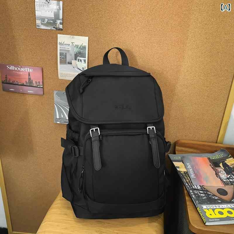 ・カラー展開: ブラック、ホワイト、カーキ、ライトグリーン、アーミーグリーン・対象: ユニセックス・着用シーン: カジュアル旅行・素材: ナイロン・スタイル: アーバンシンプル・容量: 20-35L・機能: 負担軽減・収納可能PCサイズ: ...