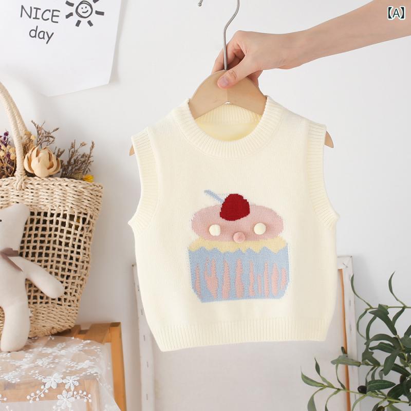 ・カテゴリ: 子供用ベスト・スタイル: スウィート・対象性別: 男女共用・対象年齢: 乳幼児（1～3歳、身長80～100cm）・デザイン: プルオーバー・柄: キャラクター・生地の厚さ: 普通・フード: なし・デザイン要素: キュート・主な...