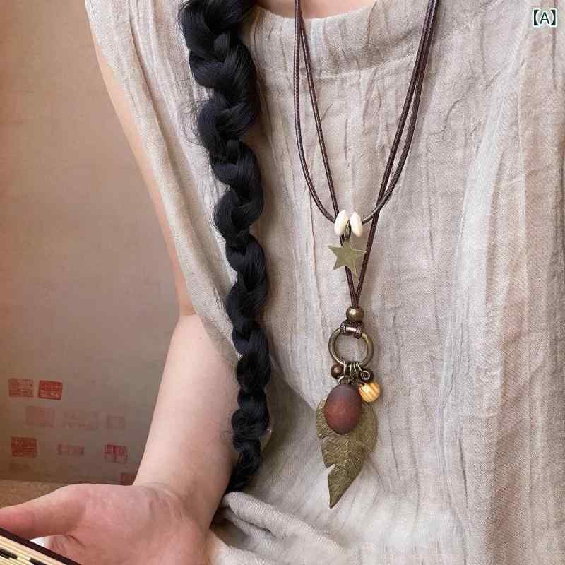 ・カテゴリ: ネックレス・素材: 混合素材・処理プロセス: 電気メッキ・デザイン: 葉、幾何学・チェーンタイプ: デコルテチェーン・多層デザイン: あり・チャーム素材: 合金・外周: 81cm以上・カラー展開: フェザー、ブロンズフェザー、...