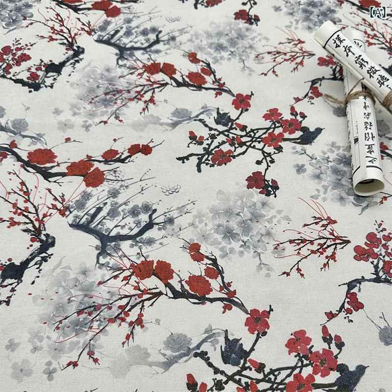 ・カテゴリ: 混紡生地・糸番手: 11支・密度: 11・生地幅: 150cm・用途: カーテン、装飾布、クッション・抱き枕、ソファ、テーブルクロス・カラー展開: 暗香浮動、並蒂芙蓉、黄昏荷葉、金魚書法-グレー、錦鯉吉祥、山水水墨、深山高塔、...