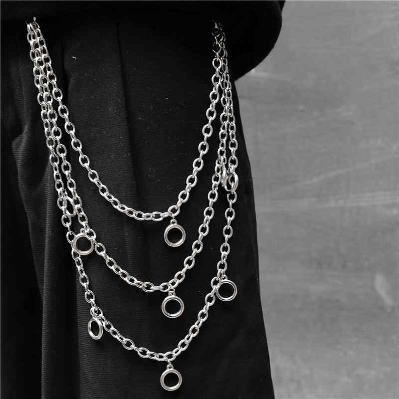 ・カテゴリ: 腰チェーン・対象: ユニセックス・素材: 金属・デザイン: ヒップホップ・カラー展開: シルバー・スタイル: ヒップホップ・仕様: シングルループ・長さ: 60-80cm
