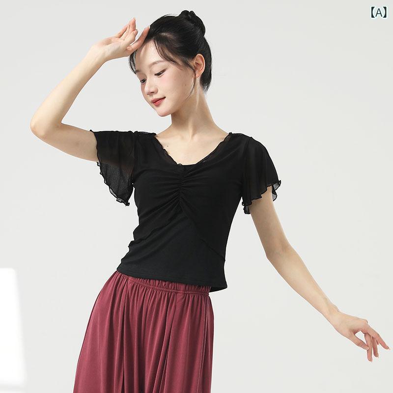 ・カテゴリ: 舞蹈服・スタイル: 現代舞・主な素材: ナイロン・柄: 無地・性別: 女性用・対象年齢: 成人・カラー展開: 墨玉、晴藍、杏白、若草、霧紫・サイズ展開: S、M、L、XL、XXL