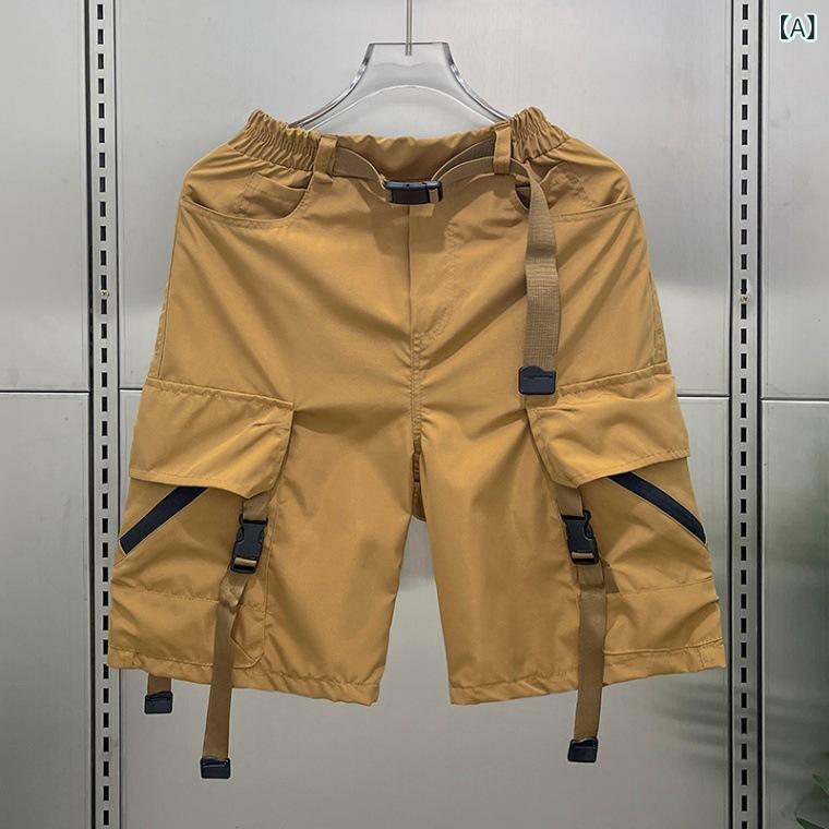 ・ズボン丈: 五分丈・主な素材: アセテート繊維・カラー展開: カーキ、ブラック、アーミーグリーン・サイズ展開: M、L、XL、2XL、3XL、4XL、5XL・パンツの形状: ストレート・伸縮性: なし・スタイル: 青春カジュアル