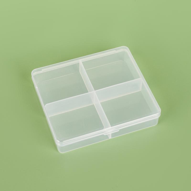 ・カテゴリ: 卓上収納ボックス・スタイル: モダンシンプル・素材: PPプラスチック・特徴: 蓋付き、分格・機能: 整理・容量: 0.1L・仕様: 大型・カラー: 透明・サイズ: 9.4×8.5×2cm