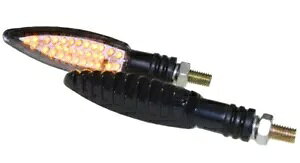 LED Mini Indicator Set Spear Black Clear E-Number M8 for BMW R 1100 S Rear NEW-LED ミニ インジケーター セット スピア ブラック クリア E ナンバー M8...