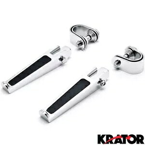 Chrome Engine Guard Foot Pegs + Clamps For Honda VTX 1300 C R S RETROクローム エンジン ガード フットペグ + クランプ ホンダ VTX 1300 C R S レトロ用カ...