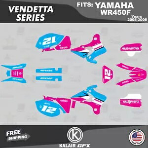 Graphics Kit for YAMAHA WR250F (2005-2006) Vendetta Series - Magentaヤマハ WR250F (2005-2006) ヴェンデッタ シリーズ用グラフィックスキット - マゼンタ...