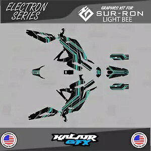 Graphics Kit for Surron Light Bee (All Years) Electron Series - TealSurron Light Bee (全年式) Electron シリーズ用グラフィック キット - ティ...