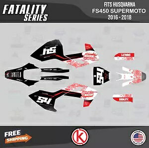 Graphics Kit for Husqvarna FS450 Supermoto 2016 2017 2018 Fatality - RedHusqvarna FS450 Supermoto 2016 2017 2018 Fatalit...
