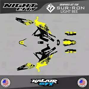 Graphics Kit for Surron Light Bee (All Years) Night-city Series - YellowSurron Light Bee (全年式) Night-city シリーズ用グラフィック キッ...