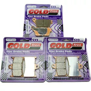Goldfren S33 Brake Pads Front & Rear For Yamaha YZF-R1 2015-2019Goldfren S33 ブレーキパッド フロント & リア ヤマハ YZF-R1 2015-2019用カテゴリ...