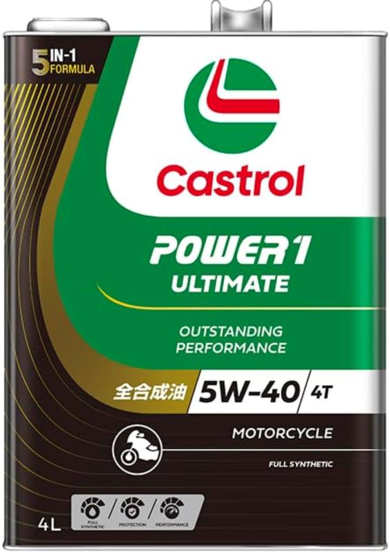 Castrol(カストロール) エンジンオイル -40 POWER1 TIMATE 4T MA2 4L バイク 4サイクルエンジン用 全合成油全合成油「5-in-1処方」の効果により、圧倒的な加速力・優れた保護性能・滑らかなクラッチフィーリ...