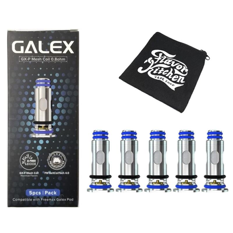 P交換用コイル for FreeMax GX PRO フリー ギャレックス プロ 「GX-P Mesh コイル」 5個入り ＋FlavorKitchenミニポーチセット/VE(ベイプ)FreeMaxの人気デバイスGX PRO用の交換用コイル...