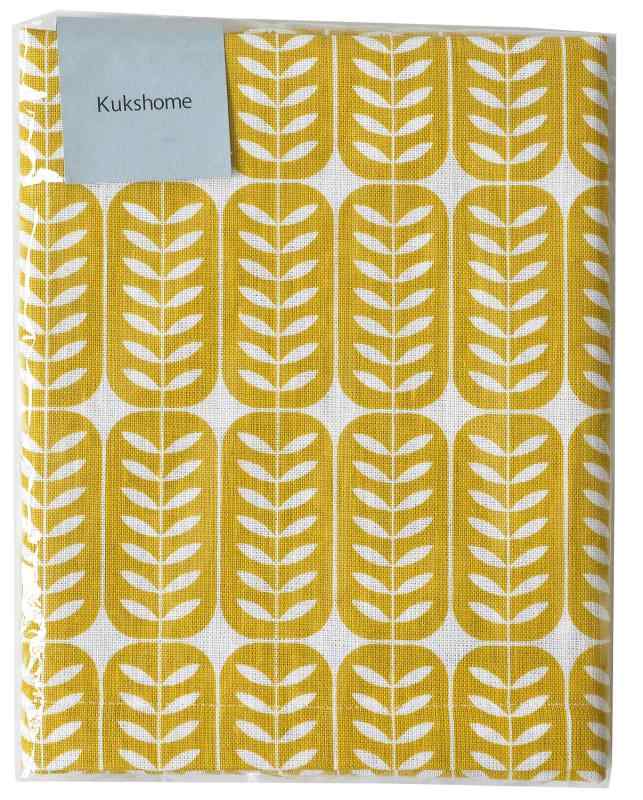 ルネ・デュー クッションカバー リーフ/イエロー 45×45cm Kukshome 2400021サイズ:約45×45cm材質:麻・綿原産国:日本