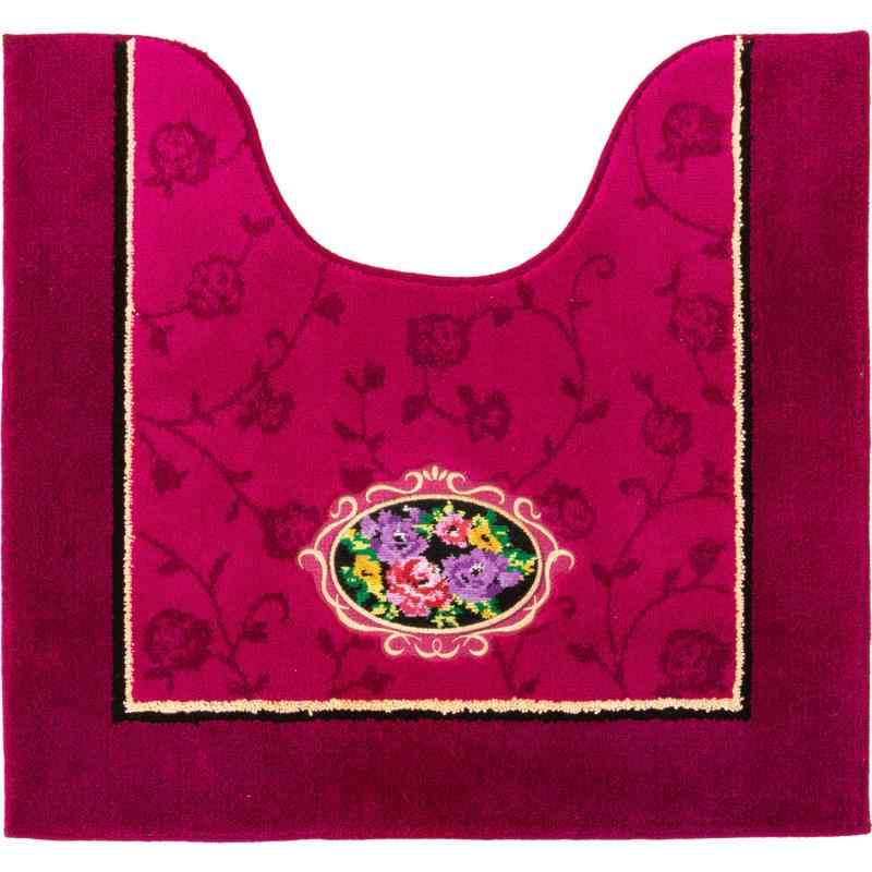 トイレマット ピンク 約60cm×63cm シェニールロゼ (エレガント ゴージャス)サイズ：約60cm×63cmサイズ：約60cm×63cmマットの高さ：約13mm首下：約42cm素材：パイル糸(黒) アクリル系100％、パイル糸(その他...