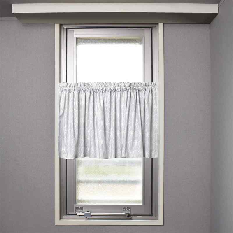 スタイルデコール(STYLE Decor) カフェカーテン 綿100% (47cm×142cm) スタンダードタイプ シルバーライト W3901220サイズ:　タテ：約47cm／ヨコ：約142cm／通し穴サイズ：約5cm 商品によってサイズ...