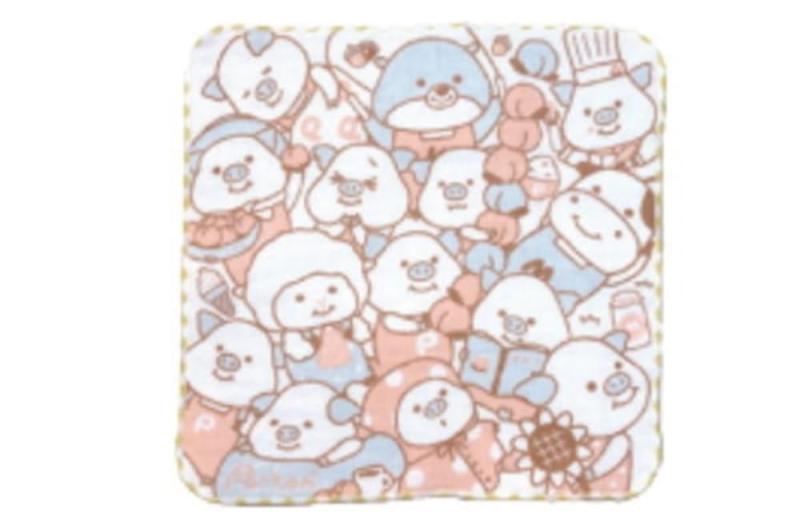 内藤デザイン研究所 ぷーとん ガーゼタオルハンカチ （ぷーとんがいっぱい）サイズ：約23×W23cmぷーとんのイラストがかわいいガーゼタオルハンカチです。ガーゼ、タオル生地で肌触りもよくプレゼントにも